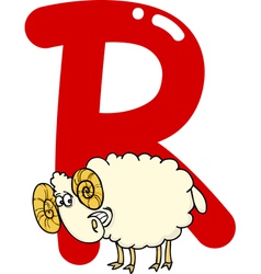 R for rooster Royalty Free Vector Image - VectorStock