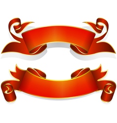 Ribbon red gold Royalty Free Vector Image - VectorStock