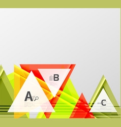 Brochure template layout design with triangles Vector Image