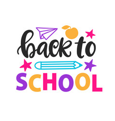 1st grade lettering design element Royalty Free Vector Image