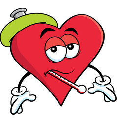 Cartoon running heart Royalty Free Vector Image