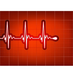 Heart on a cardiogram Royalty Free Vector Image