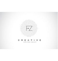 Fz f z logo letters with red and black colors Vector Image