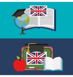 Learn english online icon Royalty Free Vector Image