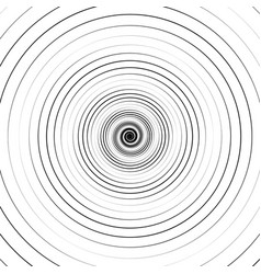 Spiral concentric lines circular rotating Vector Image