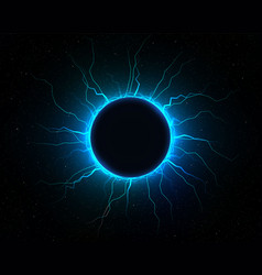 Energy ball with connected electric lines Vector Image