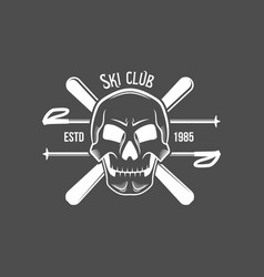 Set of vintage skiing labels and design elements Vector Image