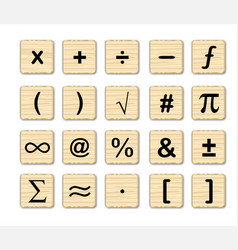 Art tree with math symbols for your design Vector Image