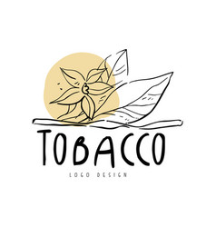 Tobacco logo design emblem for smoke shop Vector Image
