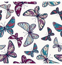Seamless pattern with flying butterflies Vector Image