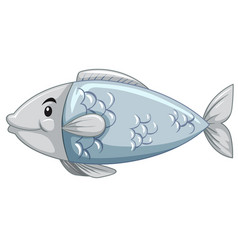 Happy pink fish in water Royalty Free Vector Image