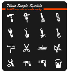 Work folder icons set simple style Royalty Free Vector Image