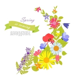 A spring decorative bouquet of roses flowers Vector Image