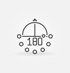 180 degrees graph linear concept icon Royalty Free Vector
