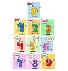 Funny cartoon numbers Royalty Free Vector Image