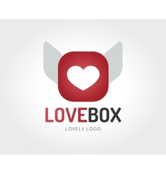 Heart logo infinity loop icon Royalty Free Vector Image