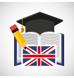 Learn english online icon Royalty Free Vector Image