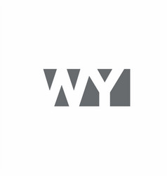 Wy logo monogram design template Royalty Free Vector Image