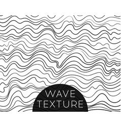 Wave lines pattern thin black wavy isolated Vector Image