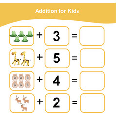 Cartoon cow counting game for kids Royalty Free Vector Image