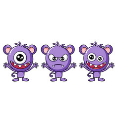 A three eyes monster Royalty Free Vector Image