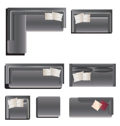 Fitness equipment top view set 1 for interior Vector Image