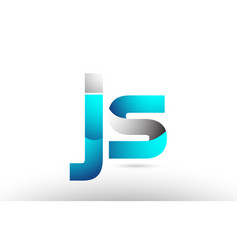 Alphabet letter combination js j s with grunge Vector Image