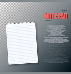 Vintage notepad notebook Royalty Free Vector Image
