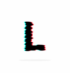 Logo letter a glitch distortion Royalty Free Vector Image