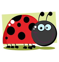 Happy ladybug smiling Royalty Free Vector Image