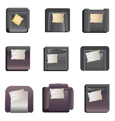 Fitness equipment top view set 1 for interior Vector Image