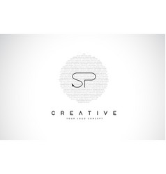 Sp creative modern logo design with orange Vector Image