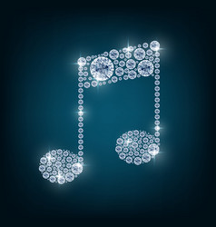 Shiny diamond alphabet letters blue background Vector Image