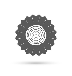 Tree ring icon timber texture and industry Vector Image