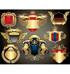 Winged crest Royalty Free Vector Image - VectorStock