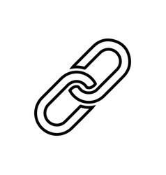 White chain link icon isolated on transparent Vector Image