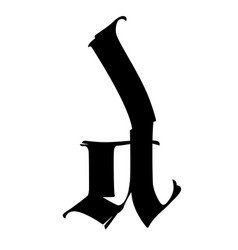 Letter d in gothic style alphabet the symbol Vector Image