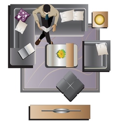 People sitting top view set 3 Royalty Free Vector Image