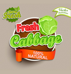 Cabbage logo design concept template Royalty Free Vector
