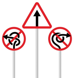 Cute road signs collection Royalty Free Vector Image
