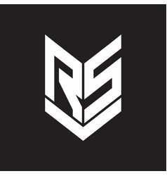 Rs logo monogram with wings arrow around design Vector Image