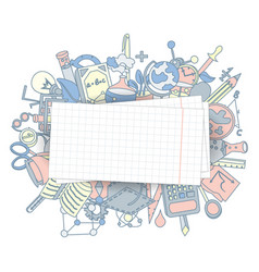 Welcome back to school hand drawn supply doodles Vector Image