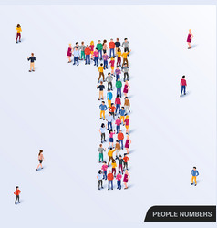 Large group of people in number 6 six form Vector Image