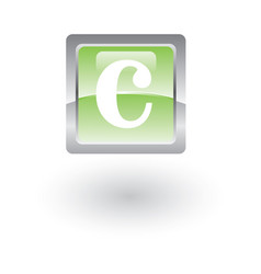 Colorful font - letter c Royalty Free Vector Image