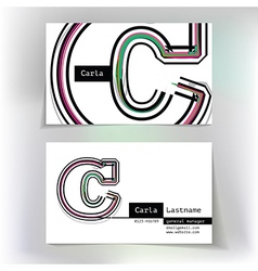 Colorful font - letter c Royalty Free Vector Image