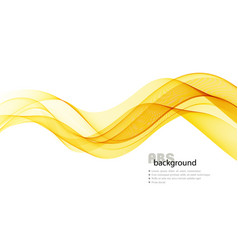 Gold color abstract transparent wave design Vector Image