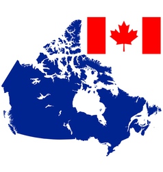 America continent map with countries and labels Vector Image