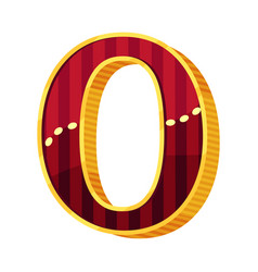 Letter u in circus style Royalty Free Vector Image