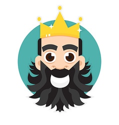 Little cute king with crown cartoon style Vector Image