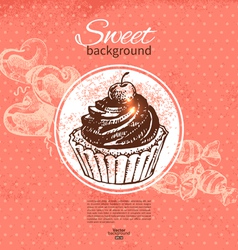 Vintage background with flowers and shoes Vector Image